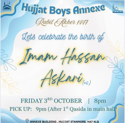 Events for October 2025 – The KSIMC of London – Hujjat, Stanmore